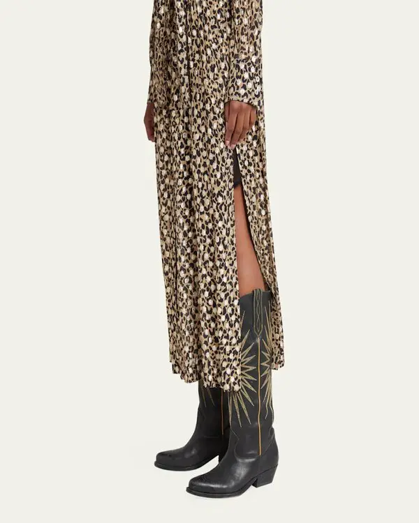 GOLDEN GOOSE Wish Star Embroidered Western Boots