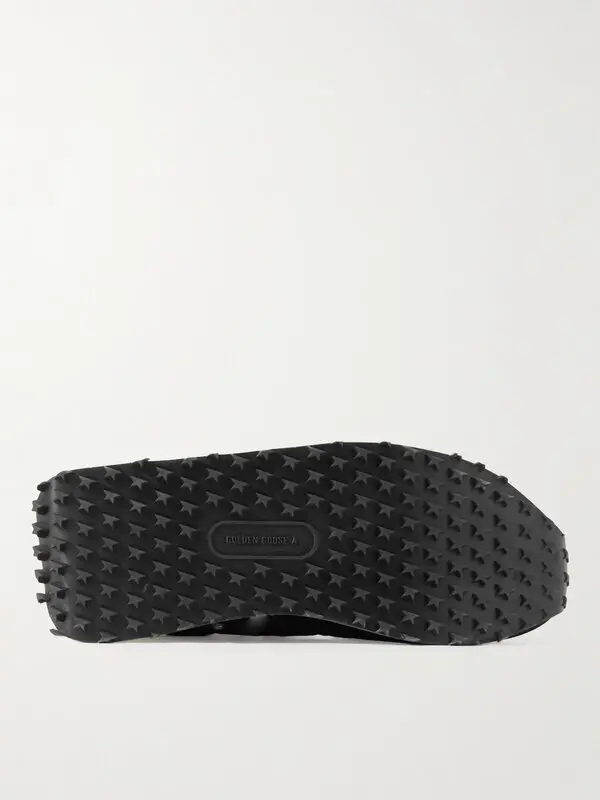 GOLDEN GOOSE Marathon Leather And Suede-trimmed Sneakers