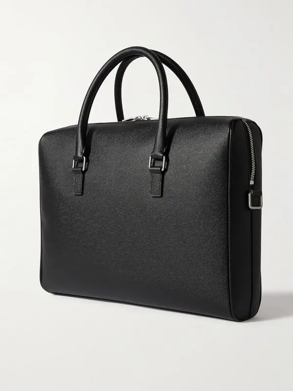 Saint Laurent Full-grain Leather Briefcase