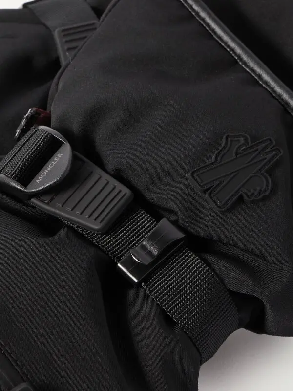 Moncler Leather-trimmed Ski Gloves - Black
