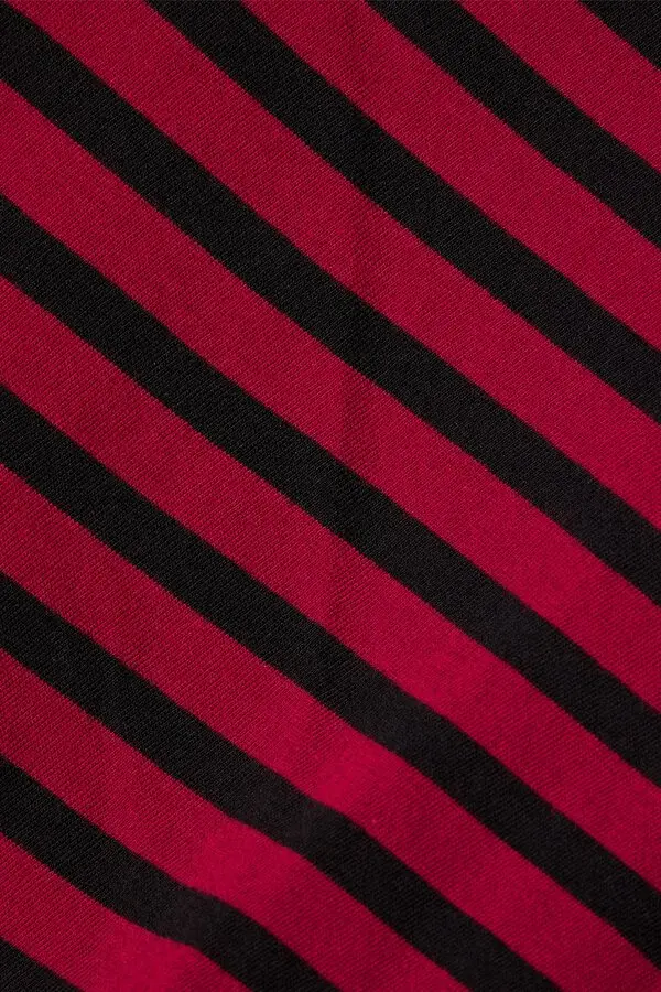 NILI LOTAN Striped Cotton-jersey Top