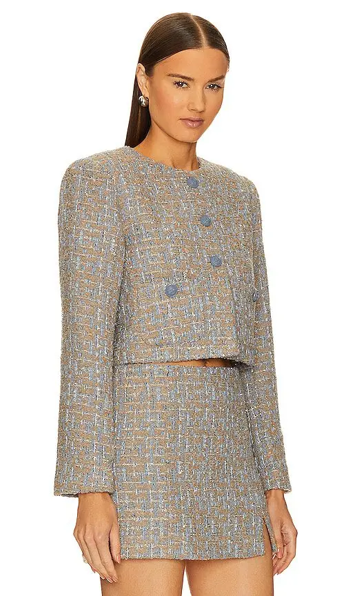 Astr The Label Lyssa Jacket In Baby Blue