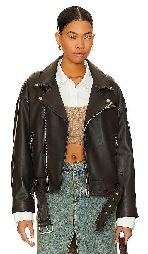 Heartloom Karisa Leather Jacket In Chocolate