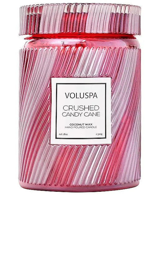 Voluspa Large Jar Candle In Red - Crushed Candy Cane