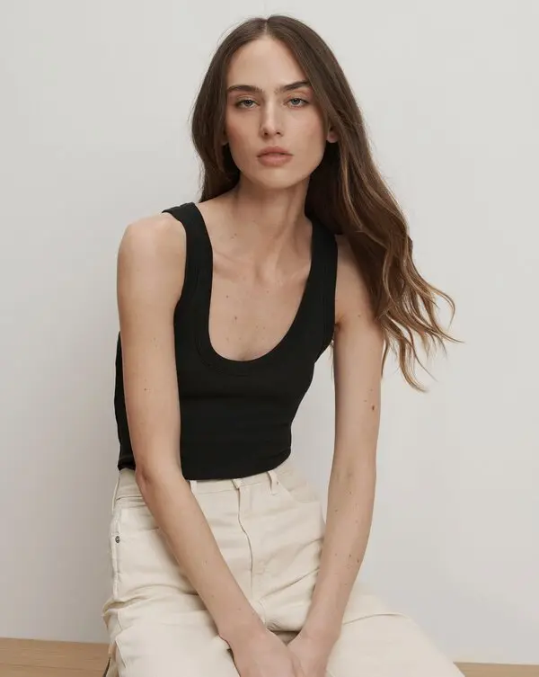Veronica Beard Birke Scoop-neck Tank Top - Black