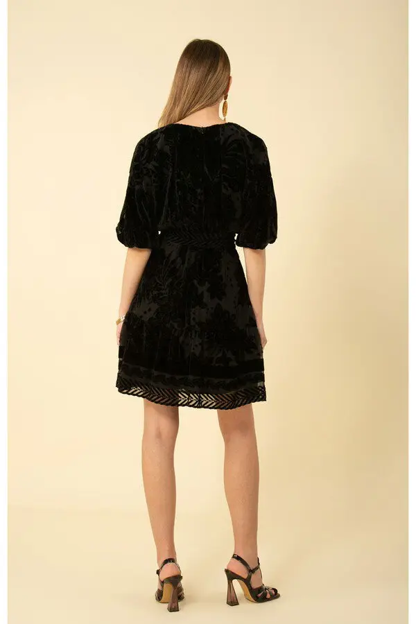 Hale Bob Ruby Velvet Burnout Dress