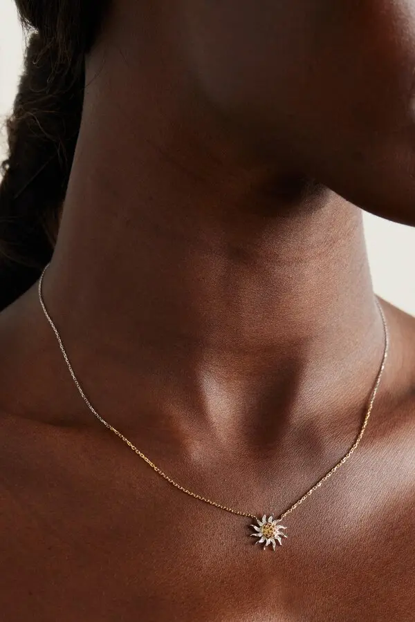 Yvonne Léon Soleil Citrine And Diamond Necklace
