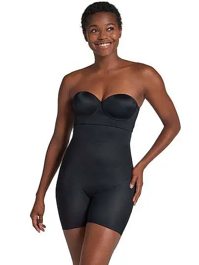 Victoria's Secret Leonisa Shapewear Sculpting Strapless Step-in Body Shaper - Black