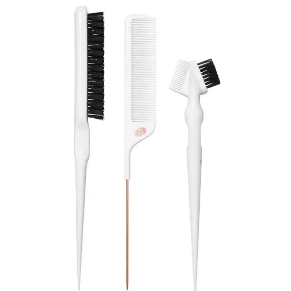 T3 Pintail Comb, Edge Brush, And Teasing Brush Detail Set - One-color