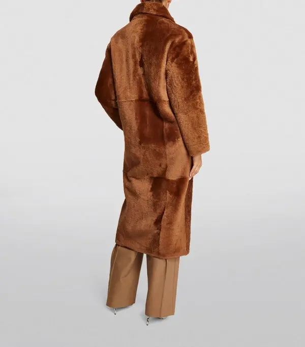 YVES SALOMON Shearling Double-breasted Coat