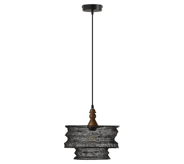 RIVER OF GOODS 12'w Bronze Hilton Metal And Woo Pendant - One-color