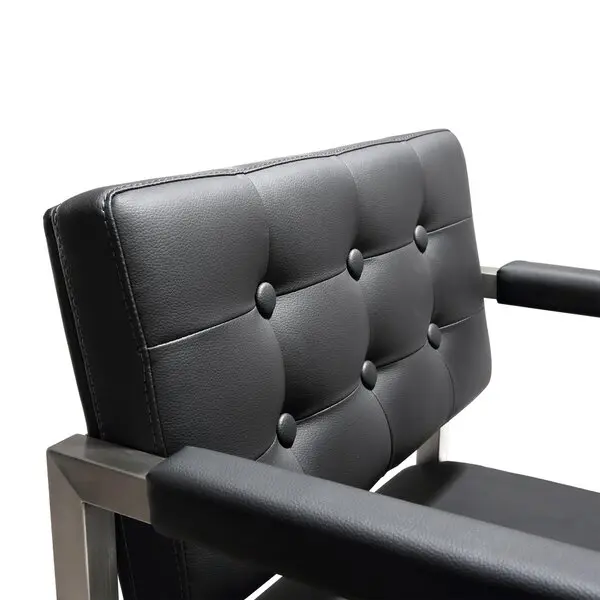TOV FURNITURE Director Performance Vegan Leather And Stainless Steel Counter Stool