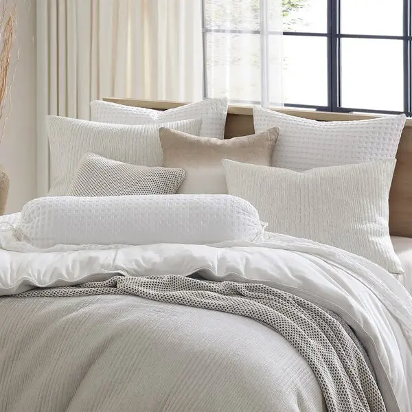 Dkny Pure Ribbed Jersey Comforter Set, King - Heathered Gray