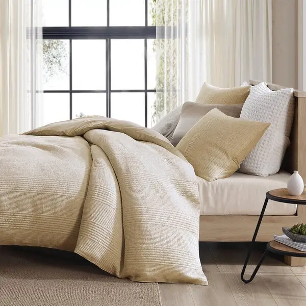 Dkny Pure Ribbed Jersey Comforter Set, Full/queen - Oatmeal