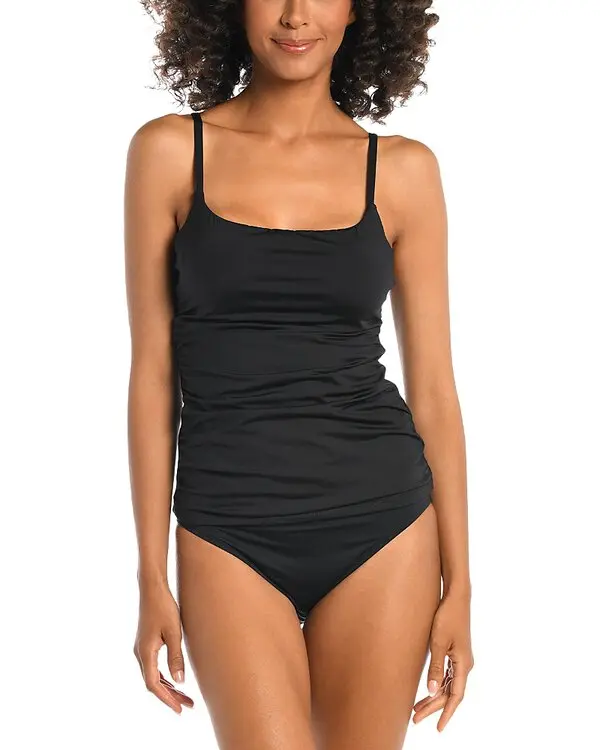 La Blanca Underwire Tankini Top - Black