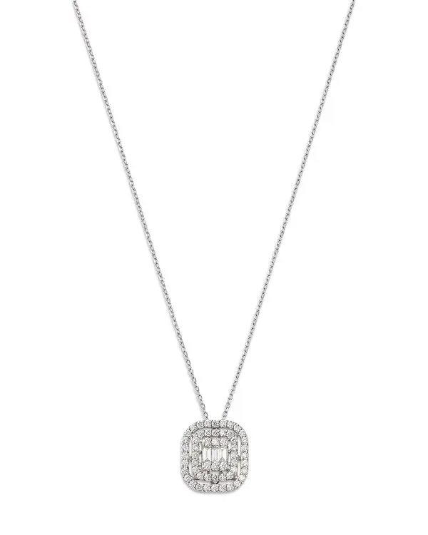 Bloomingdale'S Geometric Diamond Pendant Necklace - White