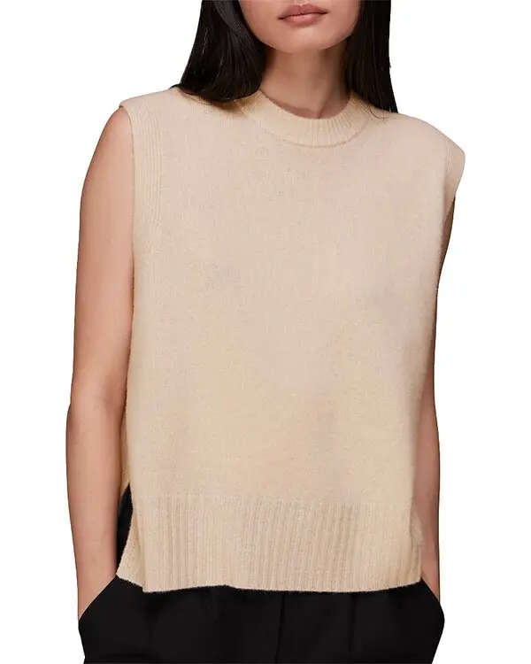 Whistles Crewneck Knit Tank Top - Ivory