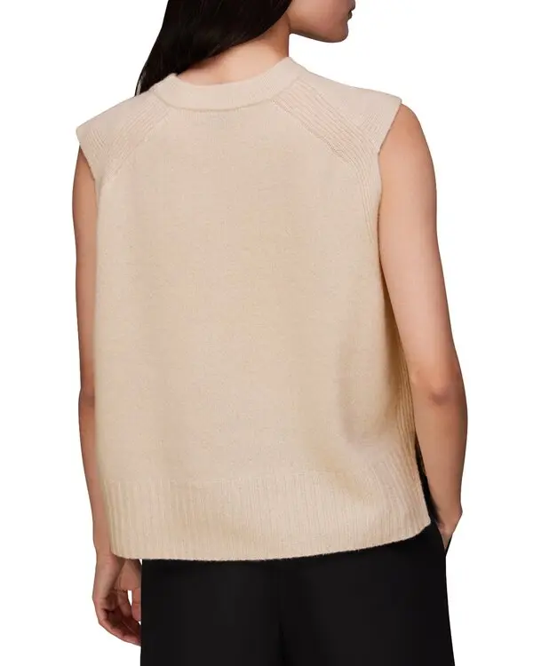 Whistles Crewneck Knit Tank Top - Ivory