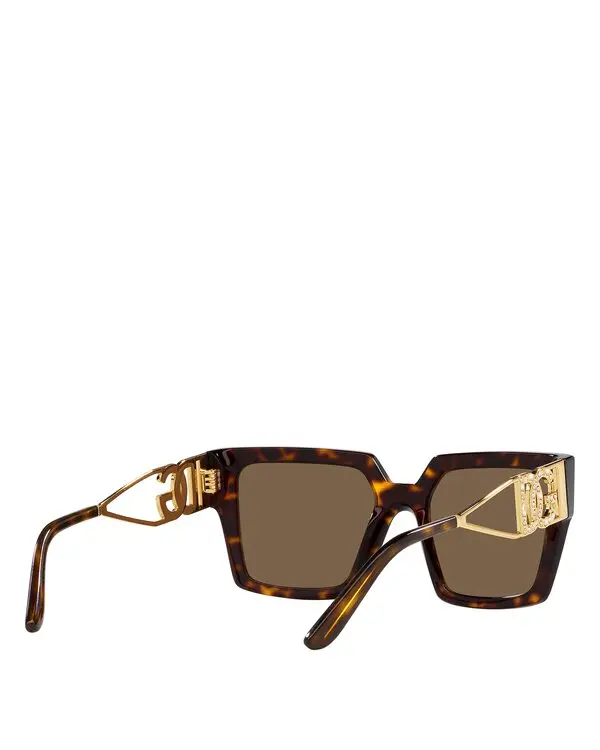 Dolce & Gabbana Square Sunglasses - Havana/brown Solid