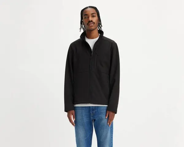 LEVI'S Soft Shell Stand Collar Jacket - Black