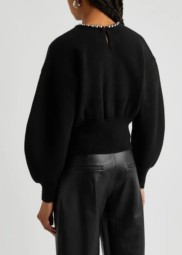 Alexander Wang Bead-embellished Wool-blend Jumper