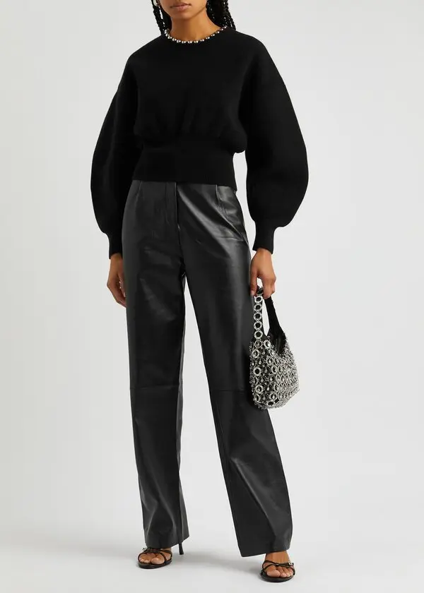 Alexander Wang Bead-embellished Wool-blend Jumper