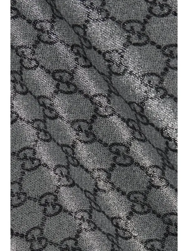 Gucci Fringed Metallic Wool-jacquard Scarf