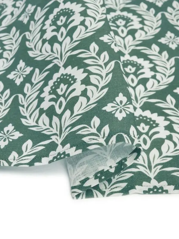 La DoubleJ Floral-print Linen Napkins - Green