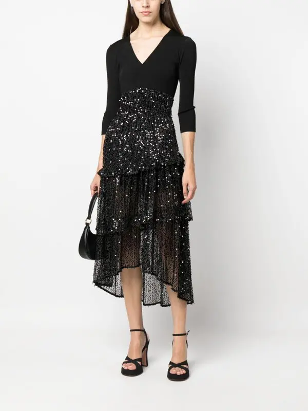 Maje Sequin-embellished Mesh Dress