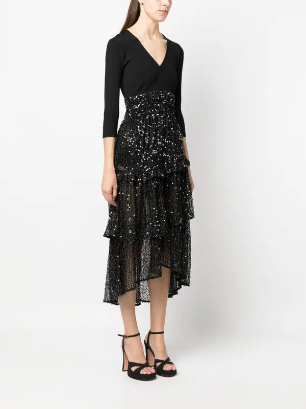 Maje Sequin-embellished Mesh Dress