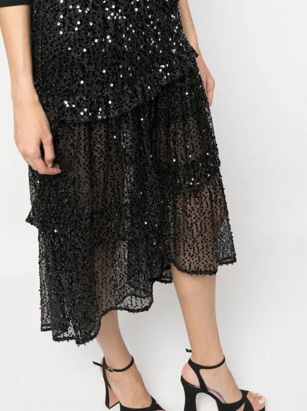 Maje Sequin-embellished Mesh Dress