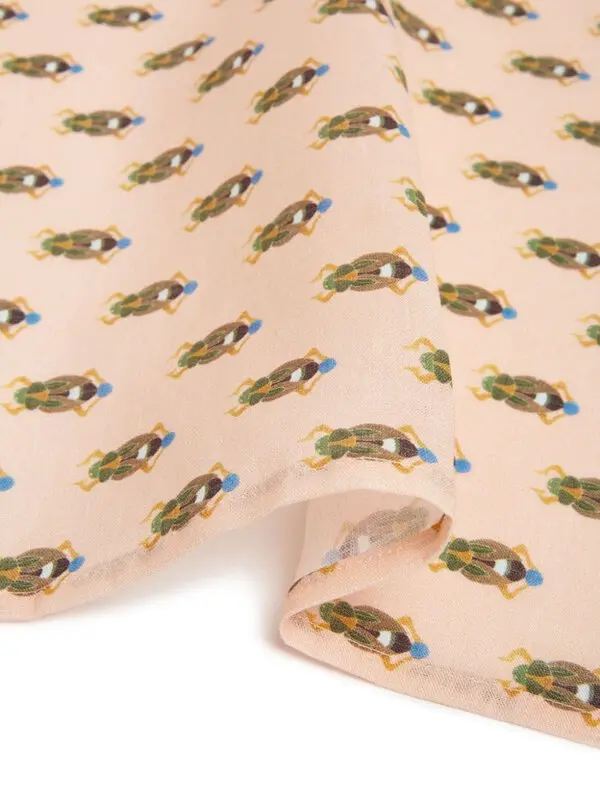 La DoubleJ Scarab-print Linen Napkins