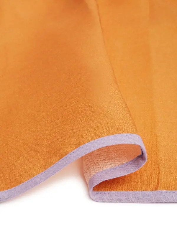 La DoubleJ Contrast-trim Linen Napkins - Orange