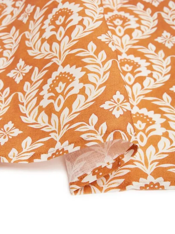 La DoubleJ Leaf-print Linen Napkins
