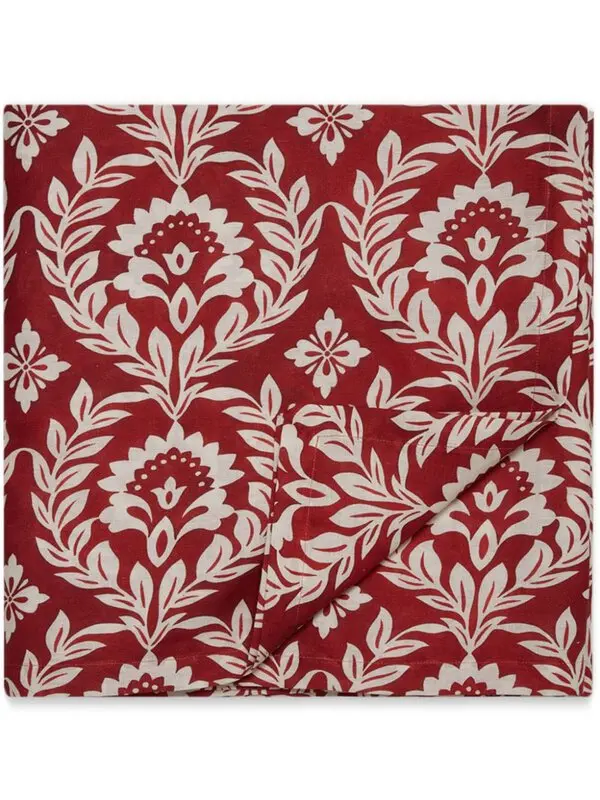 La DoubleJ Large Leaf-print Tablecloth - Red