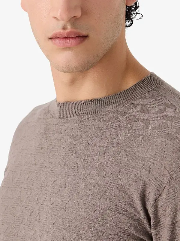 Giorgio Armani Geometric Crew-neck Jumper