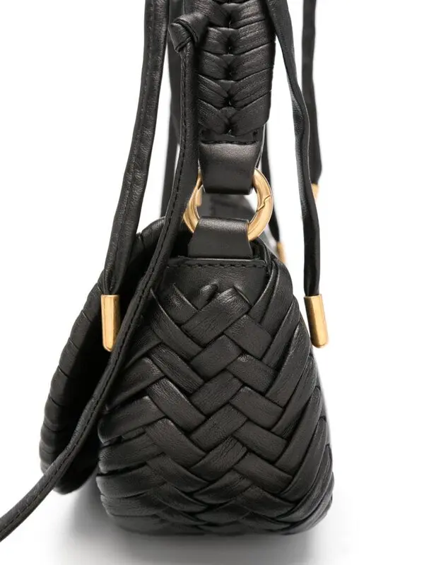 Off-White Braided-trim Leather Tote Bag