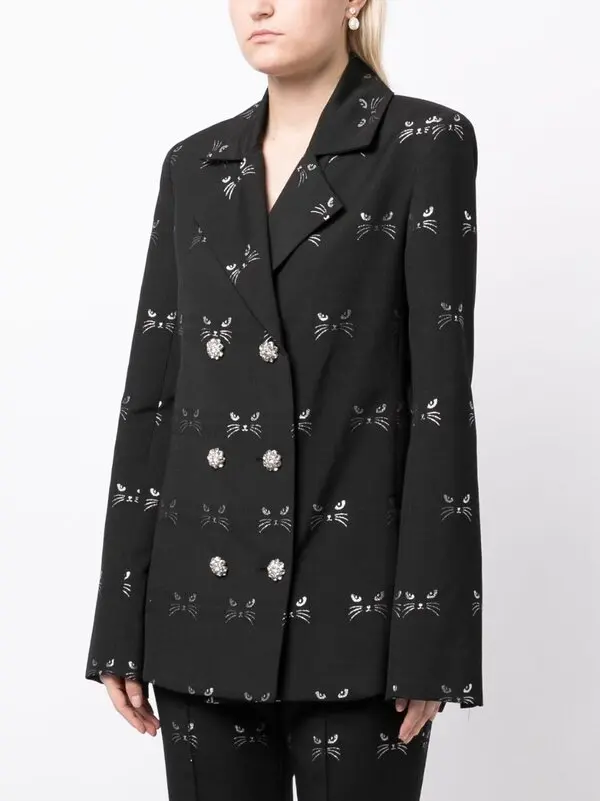 MACGRAW Circa 72 Jacquard Blazer - Black