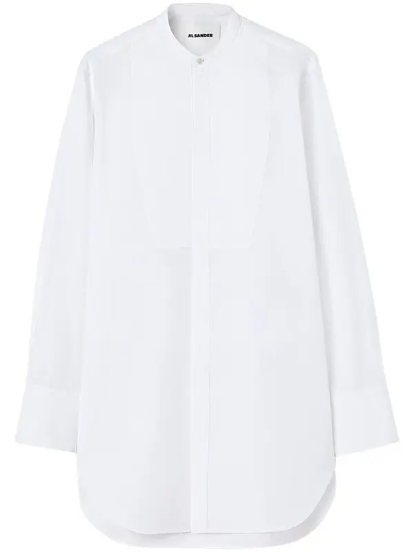JIL SANDER Collarless Cotton Shirt