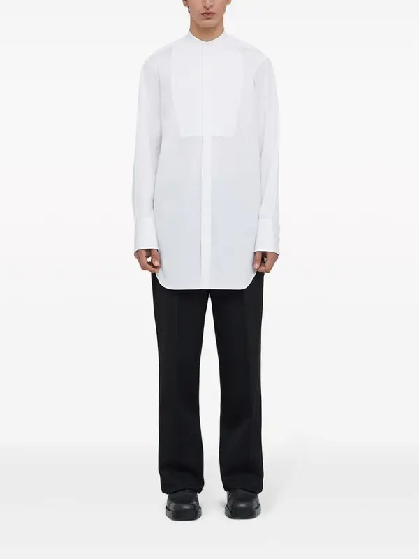 JIL SANDER Collarless Cotton Shirt