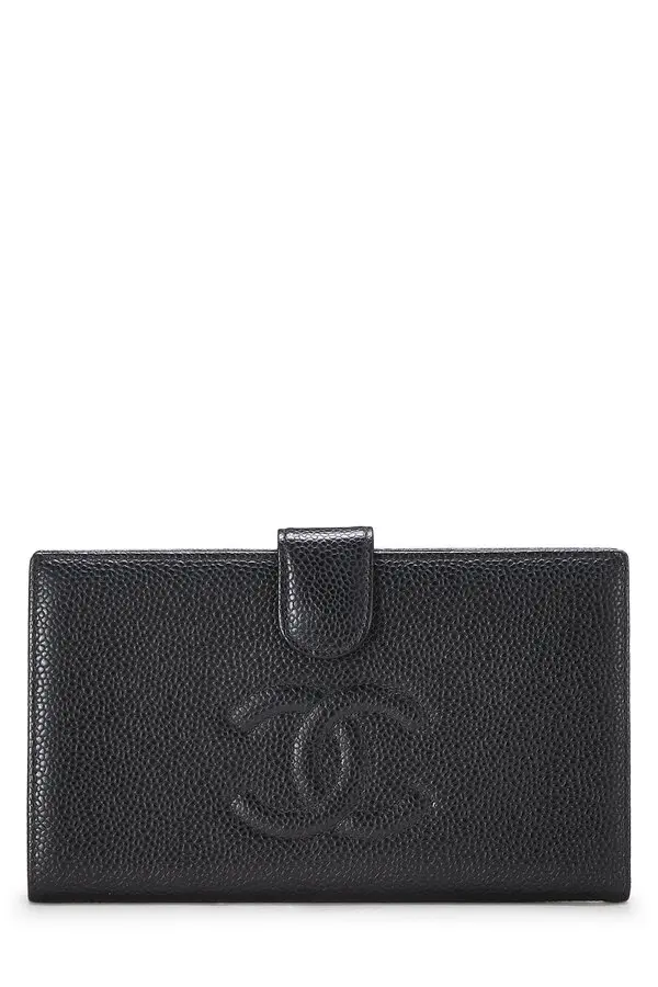Chanel Caviar 'cc' Timeless Long Wallet - Black