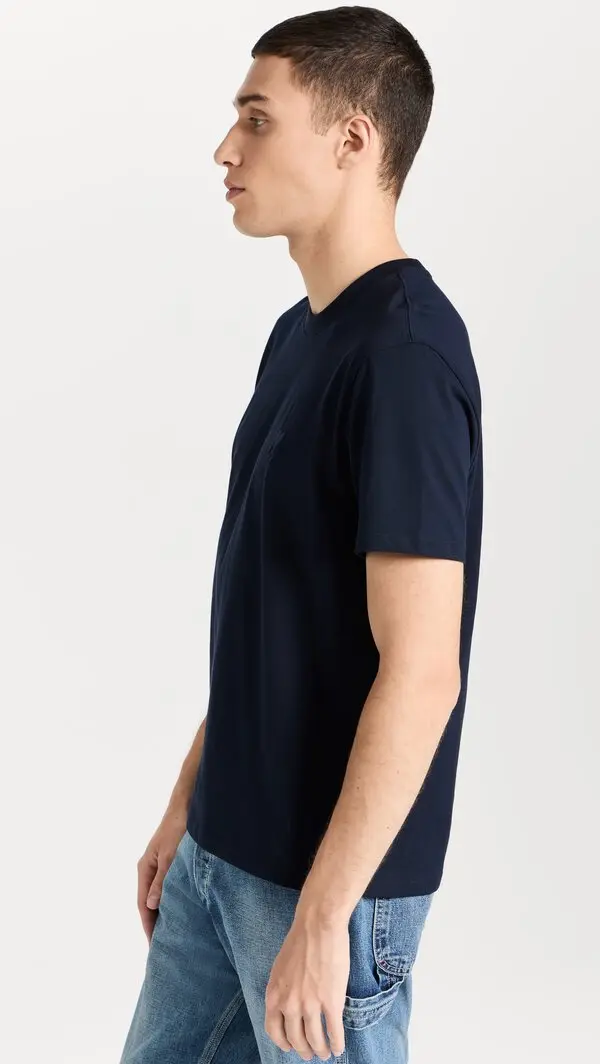 AMI Paris Adc Classic Fit Tonal Logo Tee - Night Blue.430