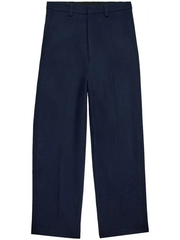 AMI Paris Straight-leg Tailored Trousers - Blue