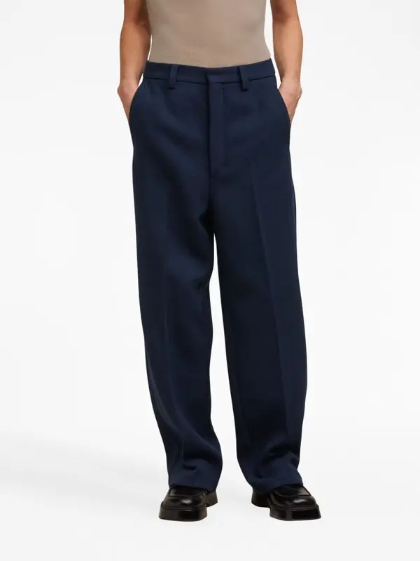 AMI Paris Straight-leg Tailored Trousers - Blue