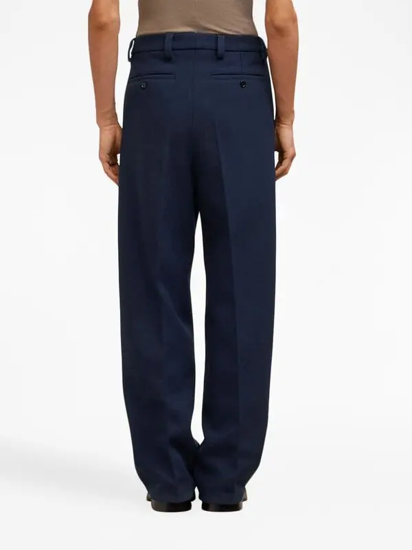 AMI Paris Straight-leg Tailored Trousers - Blue