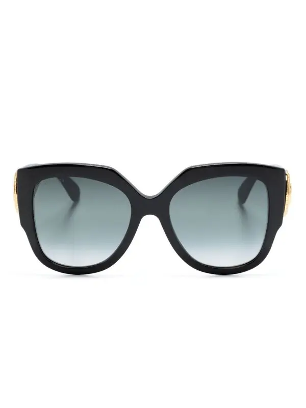 Gucci Logo-plaque Sunglasses - Black