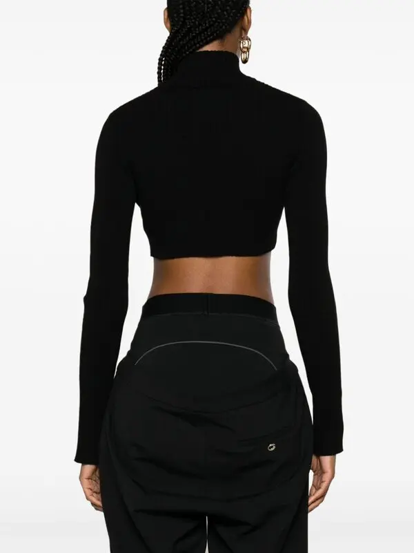COURREGES Logo-embroidered Jumper - Black