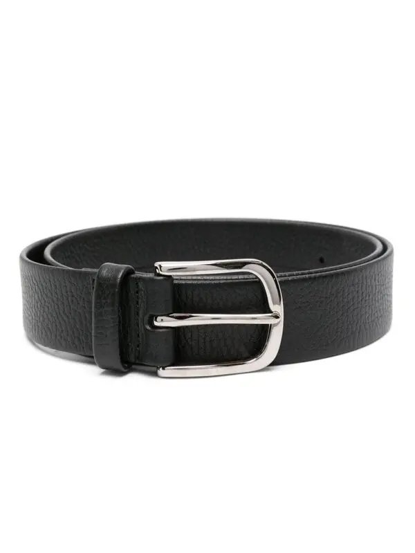ORTIGNI Leather Belt - Black