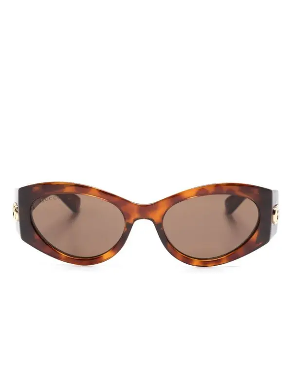 Gucci Double G Oval-frame Sunglasses