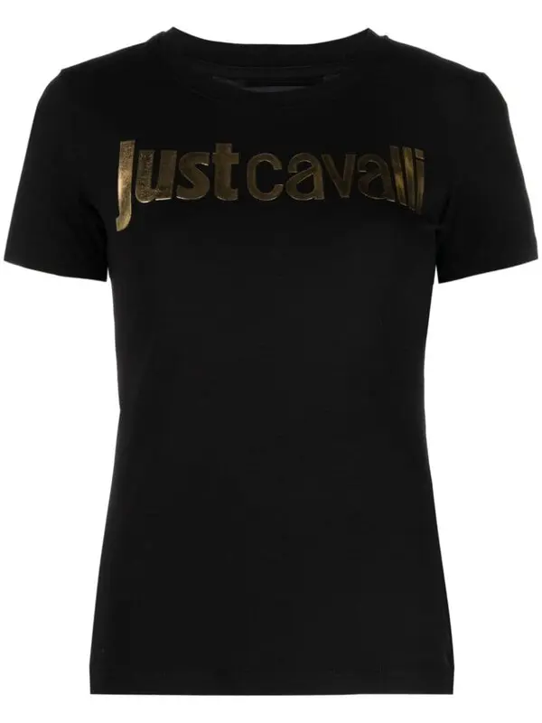 Just Cavalli Logo-embossed T-shirt - Black